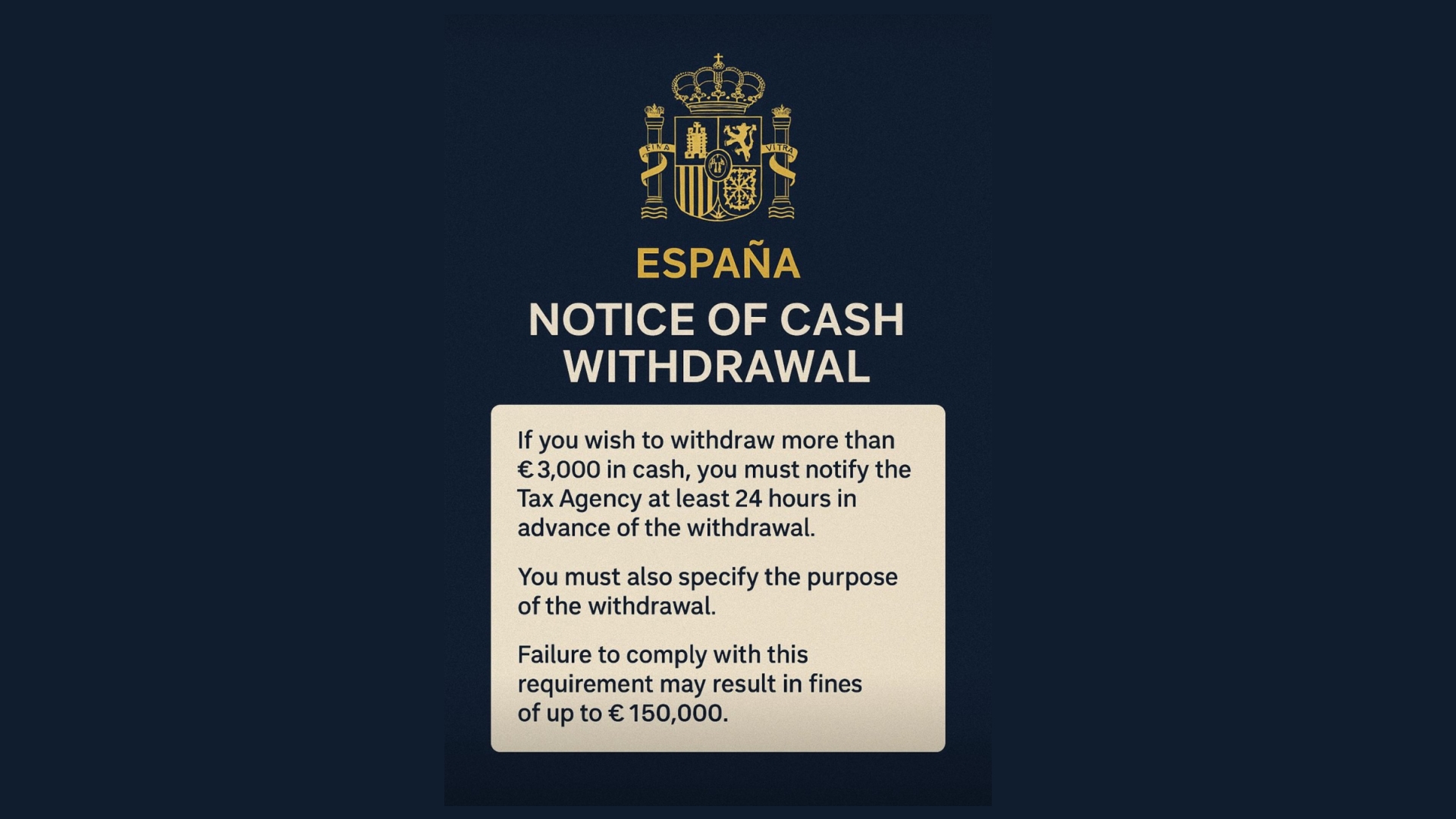 Spain Imposes Cash Withdrawal Rules in a Blow Against Financial ...